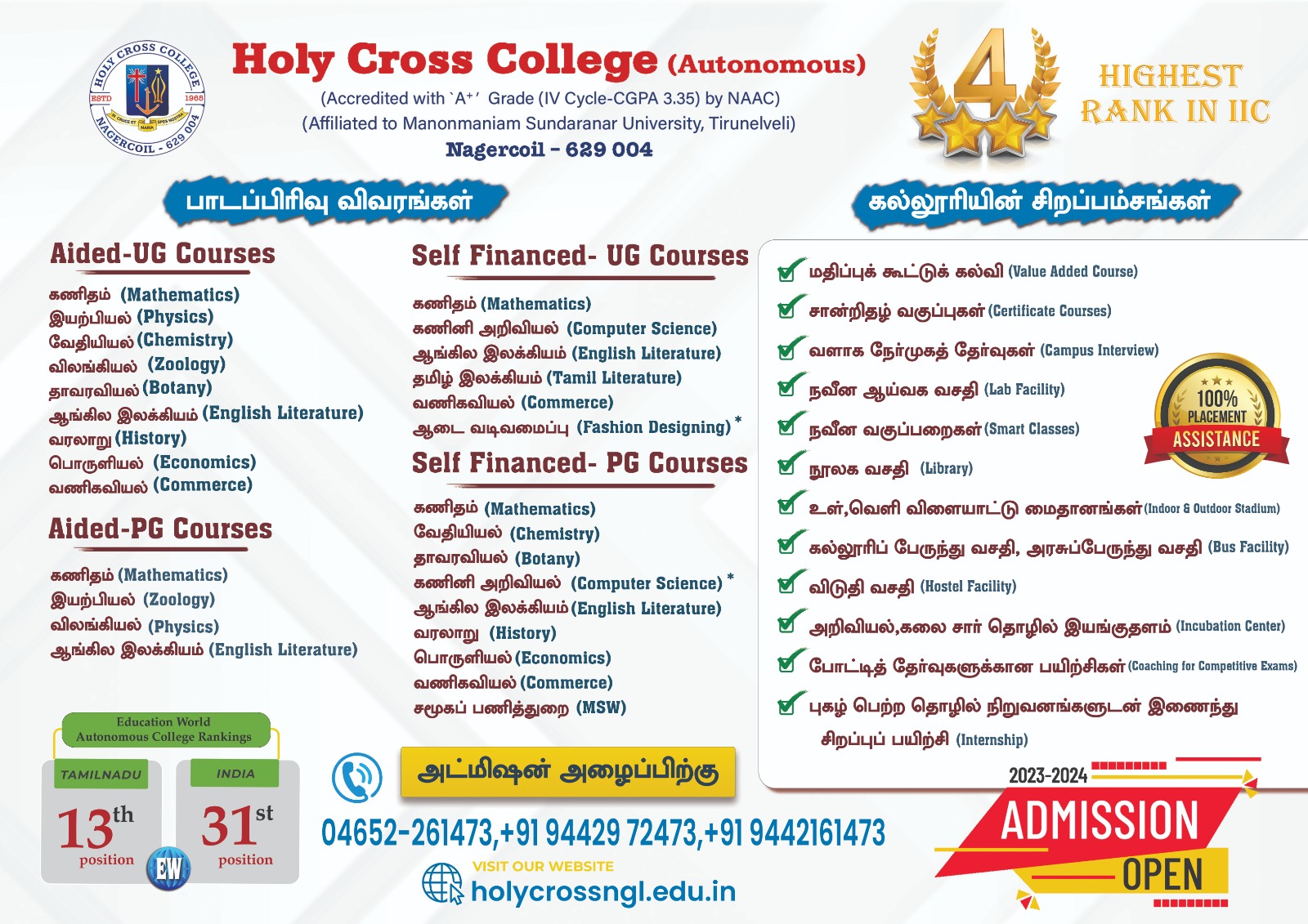 Holy Cross College(Autonomous), Nagercoil
